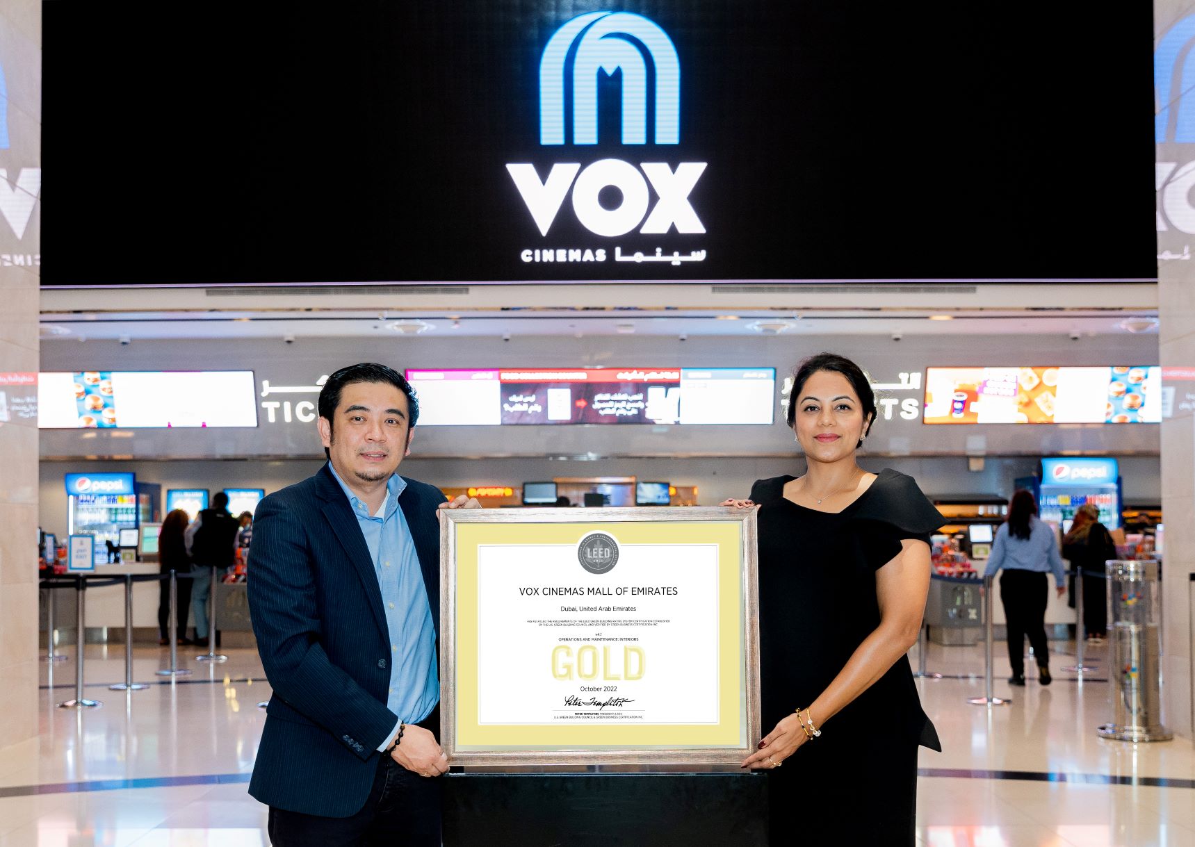 VOX Cinemas Mall of the Emirates now certified under LEED