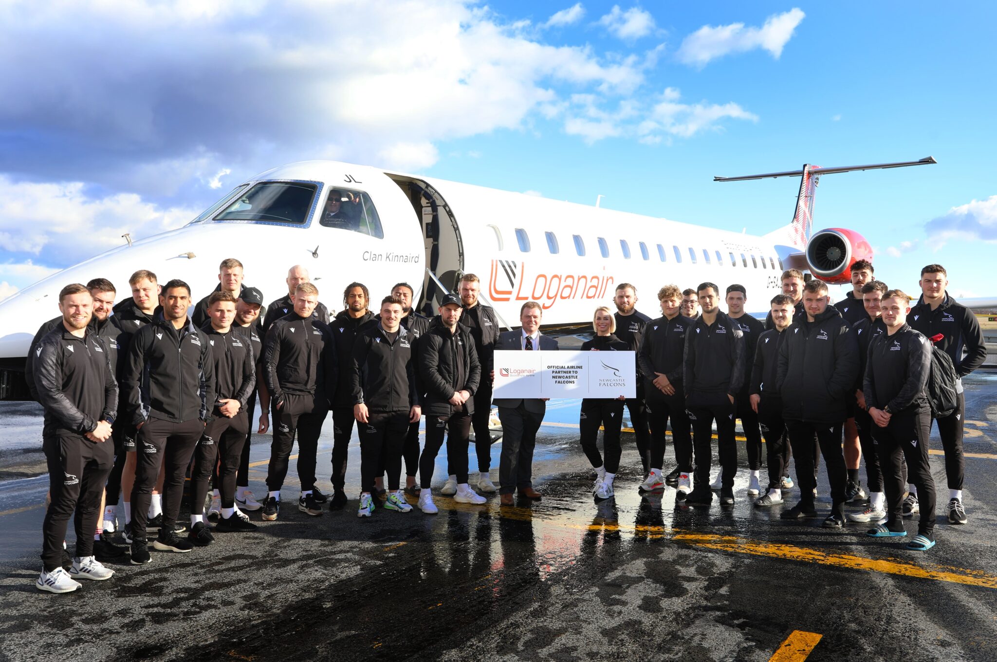 New partnership between Loganair and Newcastle Rugby takes flight