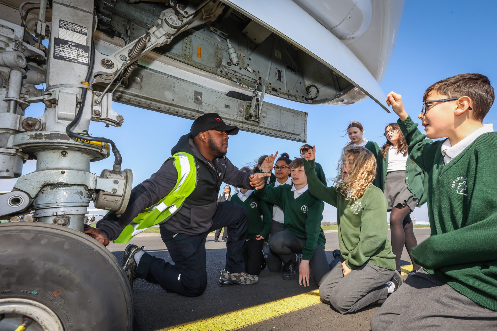 Students explore’ ‘flying classroom’ at Bournemouth Airport