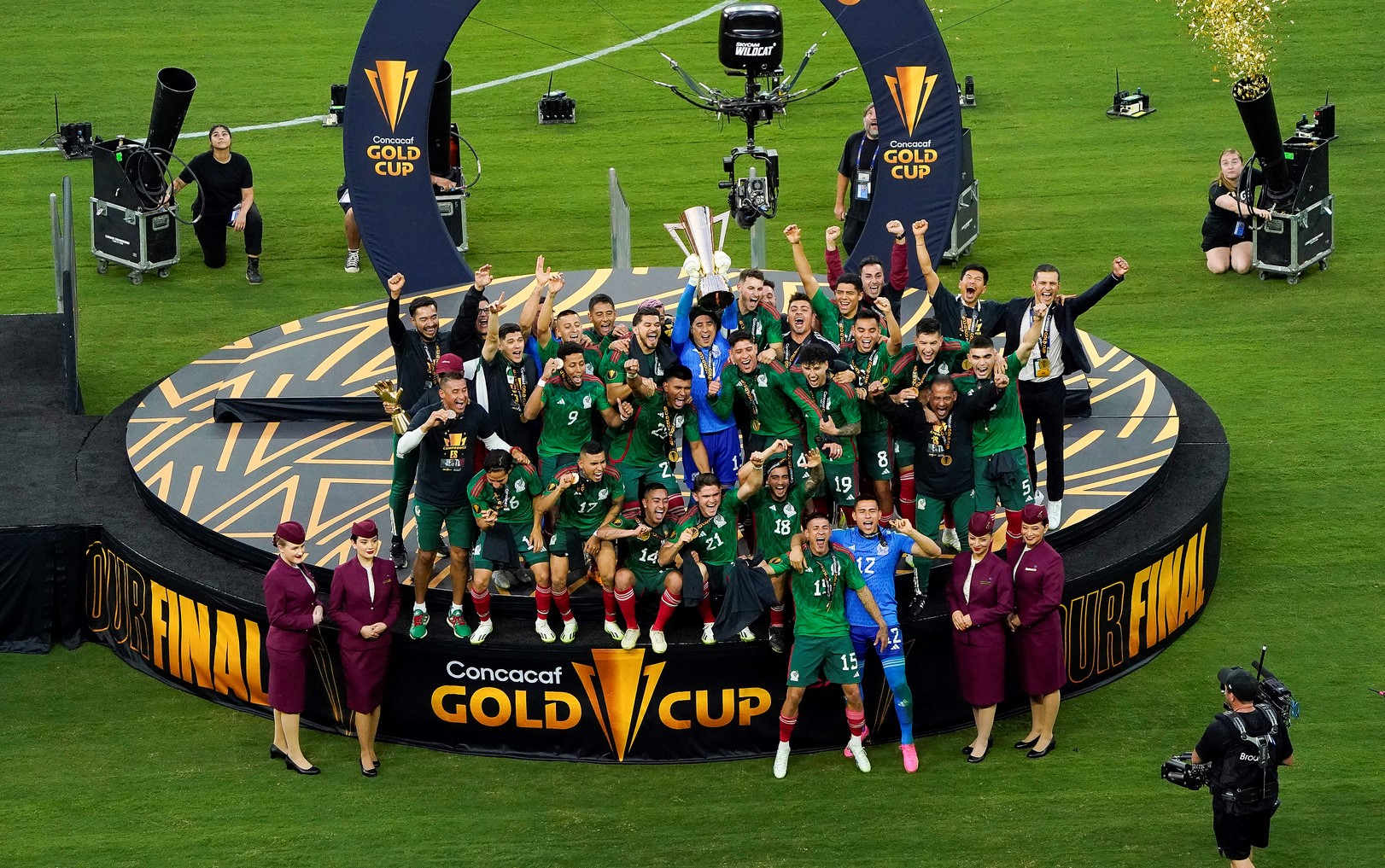 Qatar Airways celebrates the grand finale of the Concacaf Gold Cup 2023 ...