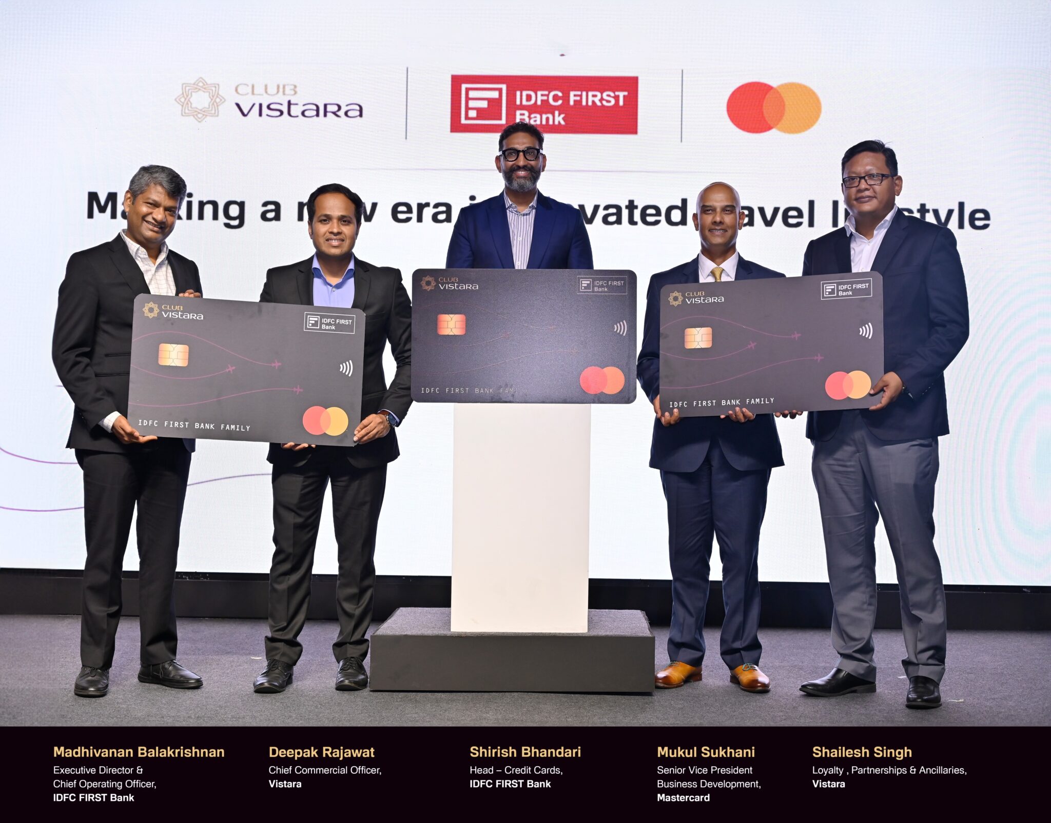 IDFC FIRST Bank, Club Vistara and Mastercard launch new credit card to ...